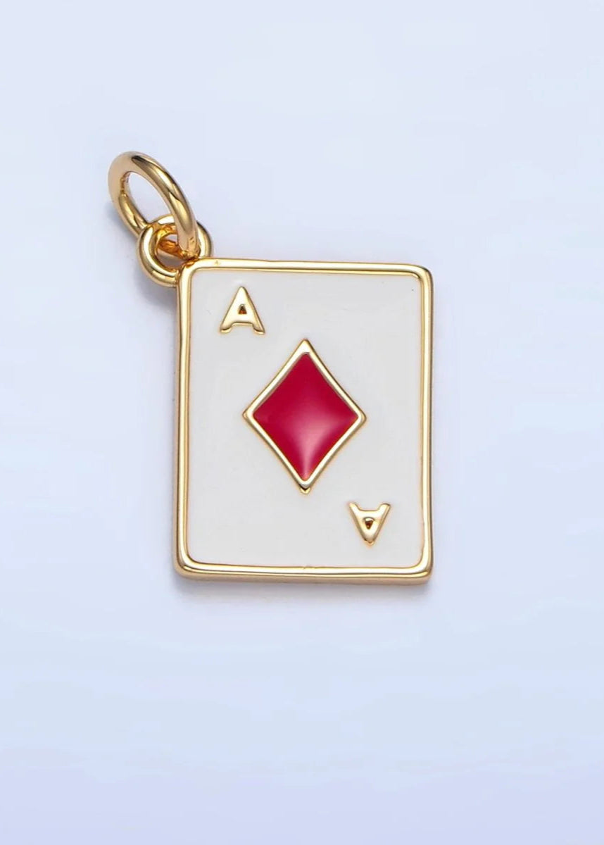 ENAMEL PLAYING CARD CHARM – Interwoven